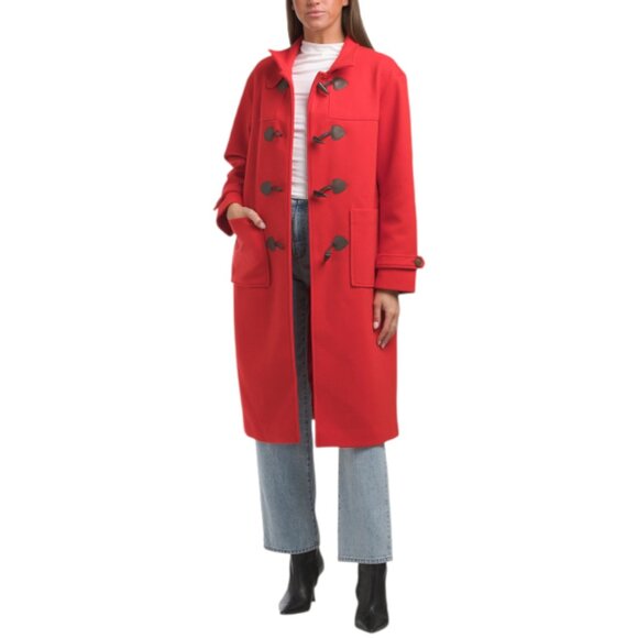 NVLT | Jackets & Coats | Nvlt Red Twill Duffle Coat | Poshmark